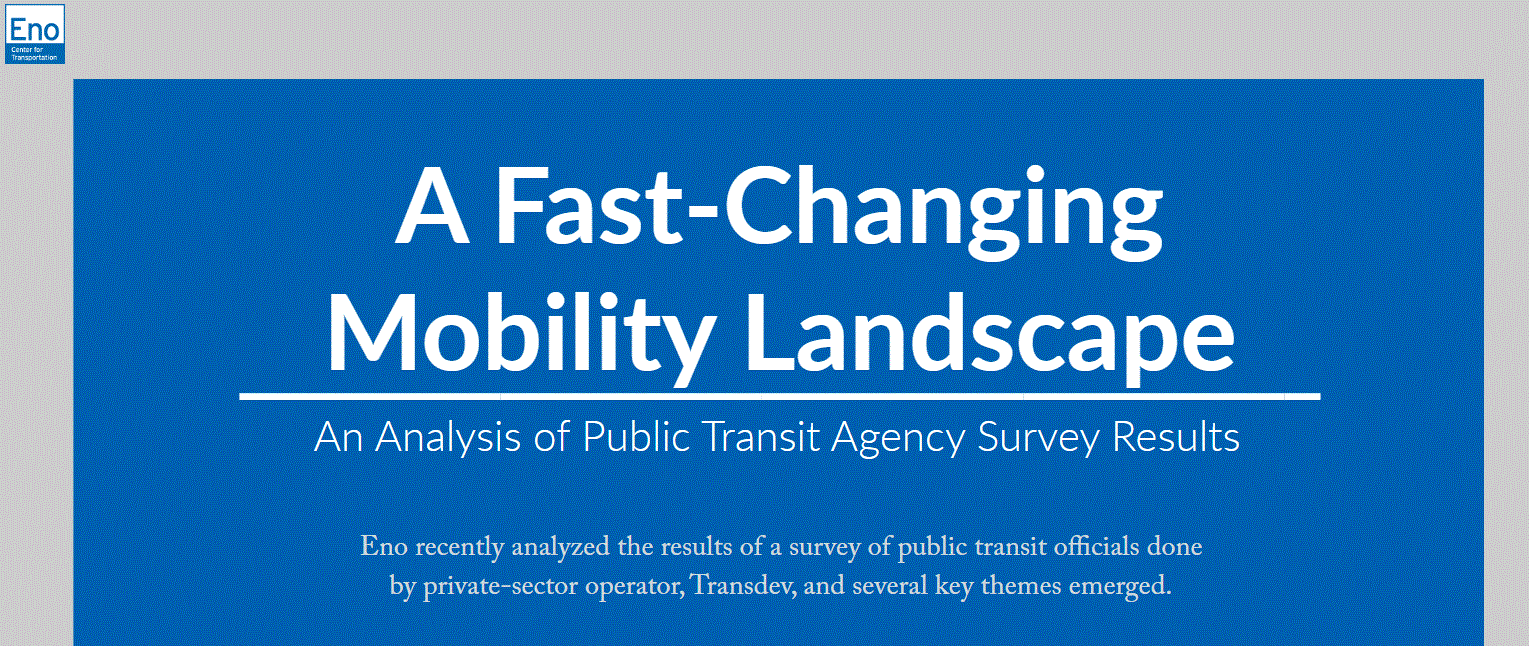 Eno Foundation Releases Report ‘A Fast-Changing Mobility Landscape ...